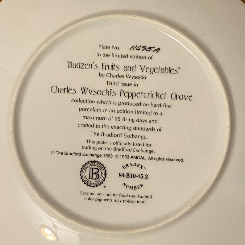 4 Charles Wysocki Peppercricket Grove Collection Plates, Issue 1, 3, 5 ...