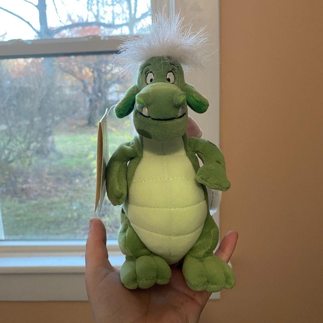 Vintage 1990s Disney Store's Elliot Bean Bag Plush, Pete's Dragon, NWT ...