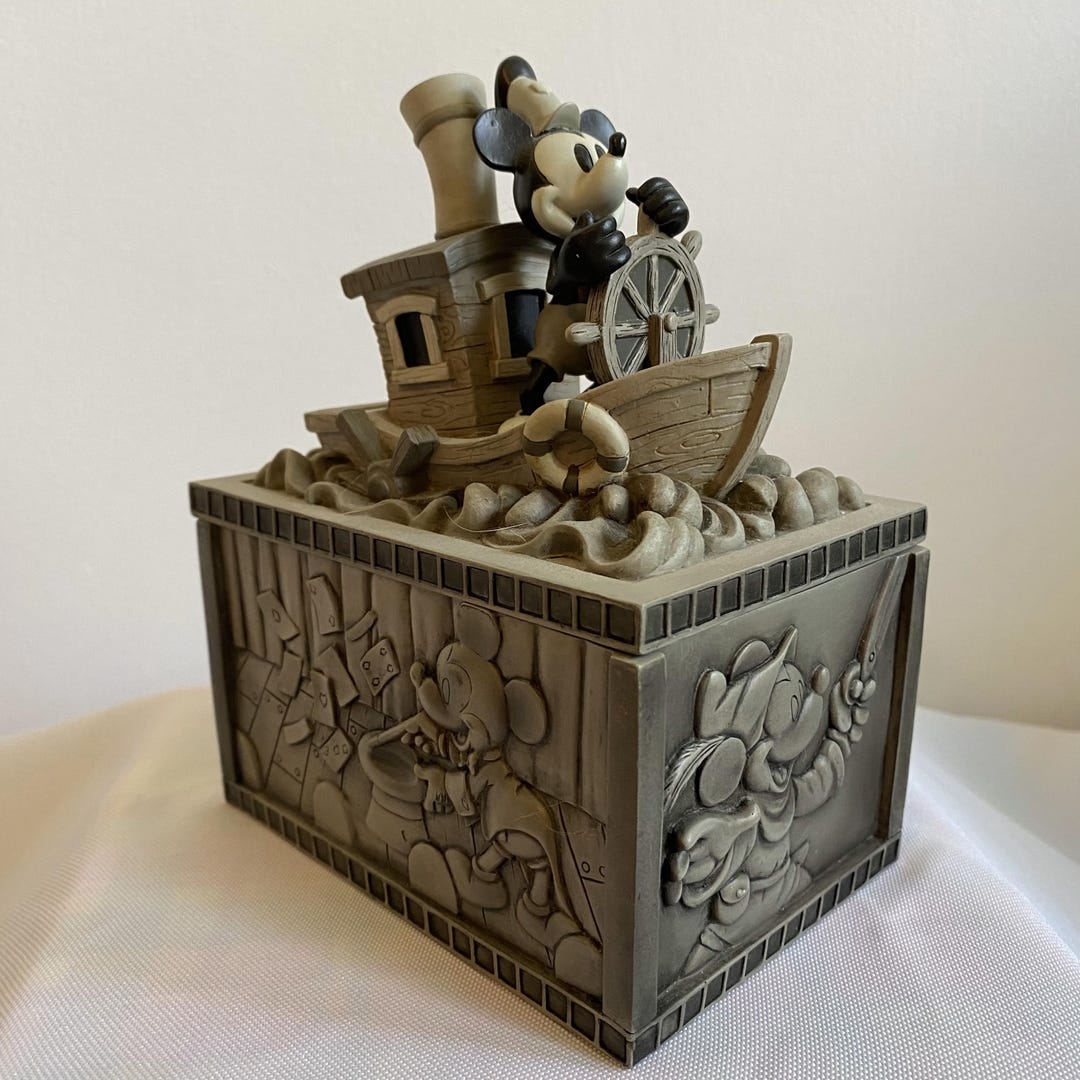 Disney Traditions Mickey Mouse Steamboat Willie Box W/ Lid #4017927 ...