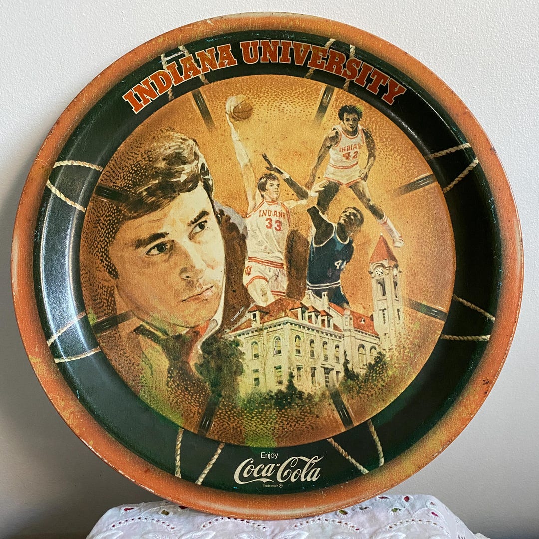 Vintage Indiana University 1976 NCAA Champions Commemorative Tin Tray ...