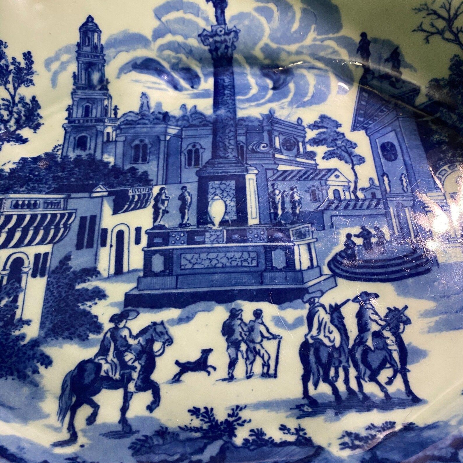 Vintage Victoria Ware Ironstone Flow Blue Pattern Water Pitcher & Basin ...