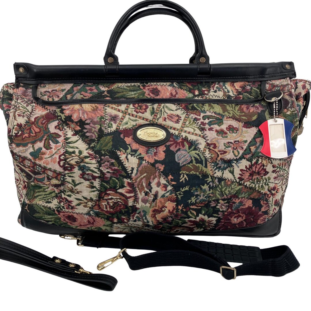 Vintage American Tourister Large Floral Tapestry Weekender Travel Bag ...