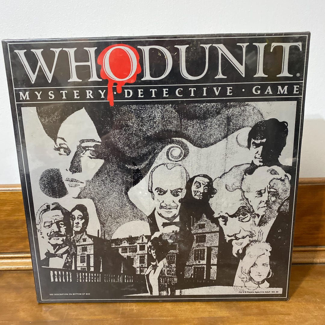 Vintage 1985 Sealed Whodunit by Selchow and Righter, Mystery Detective ...