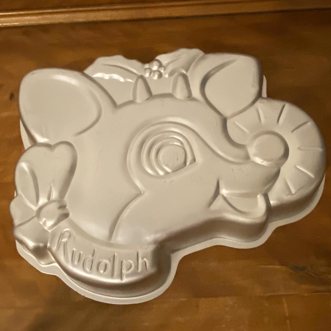 Vintage 1998 Wilton Rudolph Cake Pan, 502-3347 DIY Cake Mold, Christmas ...