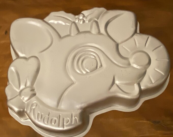 Vintage 1998 Wilton Rudolph Cake Pan, 502-3347 DIY Cake Mold, Christmas ...