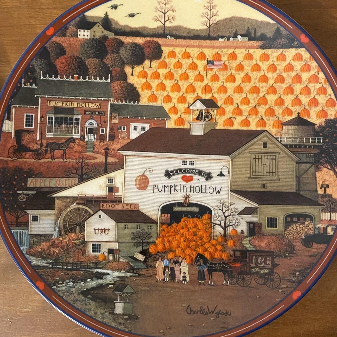 4 Charles Wysocki Peppercricket Grove Collection Plates, Issue 1, 3, 5 ...