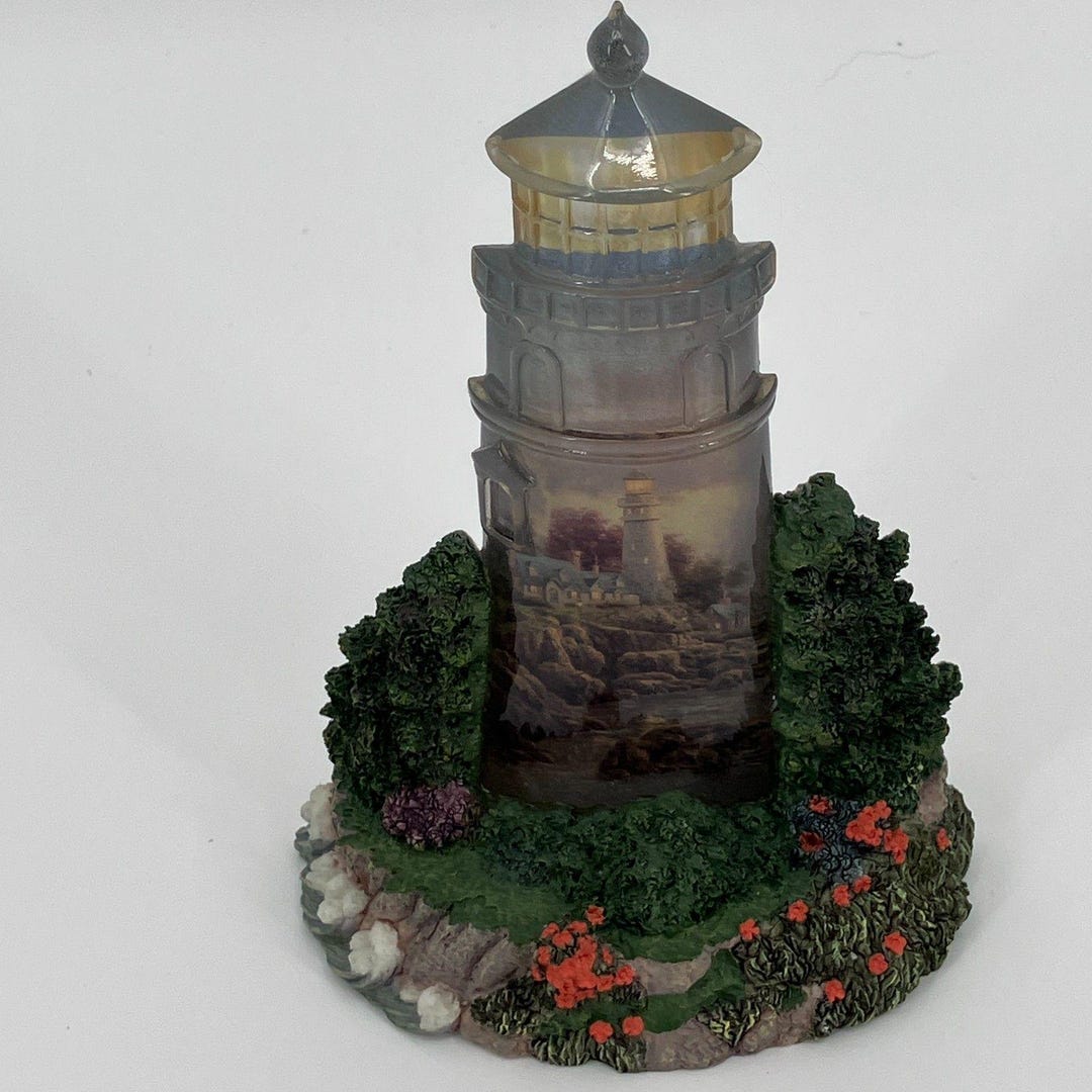 VTG 2004 Thomas Kinkade Safe Harbor Lighthouse the Sea of Tranquility ...