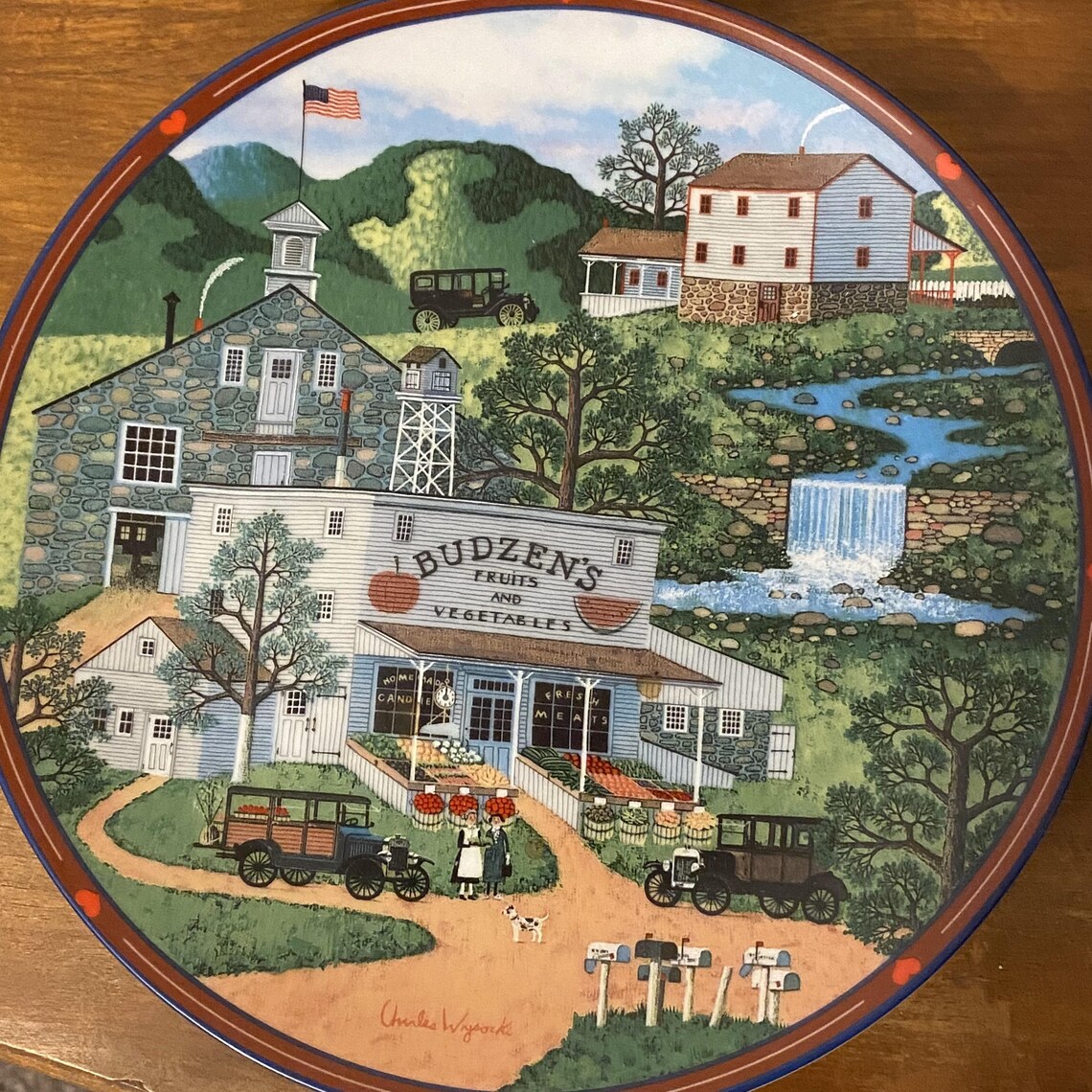 4 Charles Wysocki Peppercricket Grove Collection Plates, Issue 1, 3, 5 ...