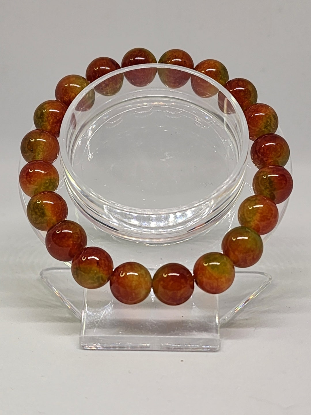 Watermelon Malaysian Jade, AAA Grade, 10mm Stretch String - Etsy