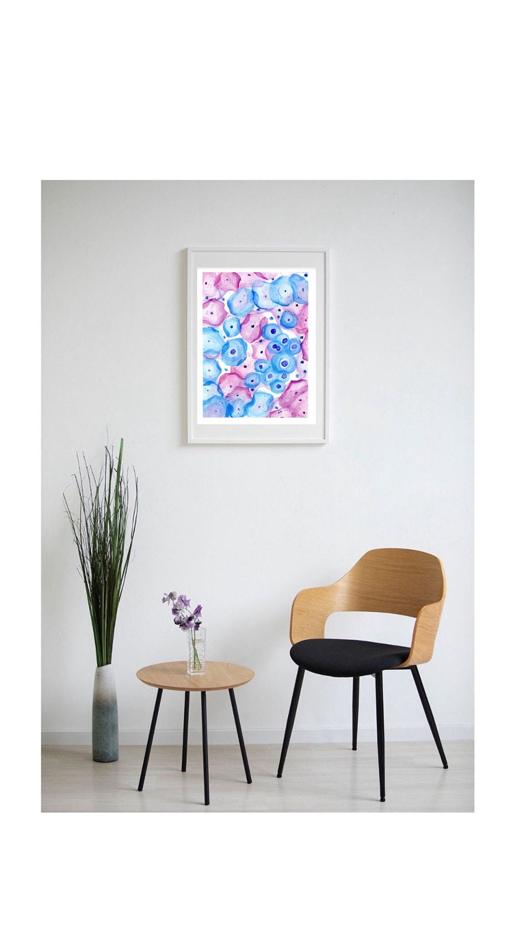 Cytology PAP Smear Watercolor Artwork – Pathology-inspired Painting ...