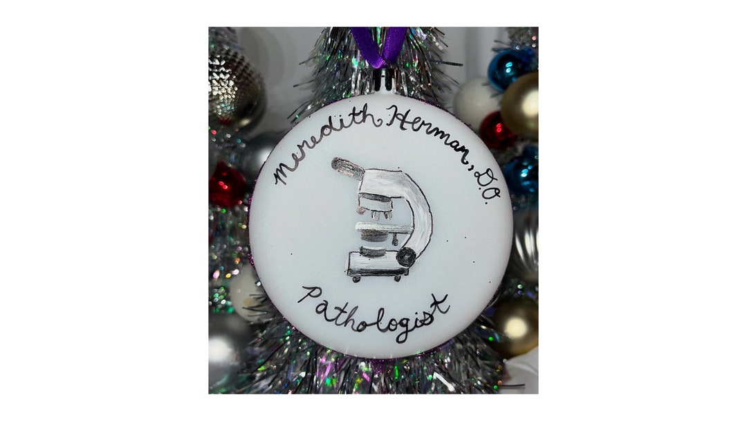Hand-painted Microscope 4x4x1 Disc Ornament - Etsy