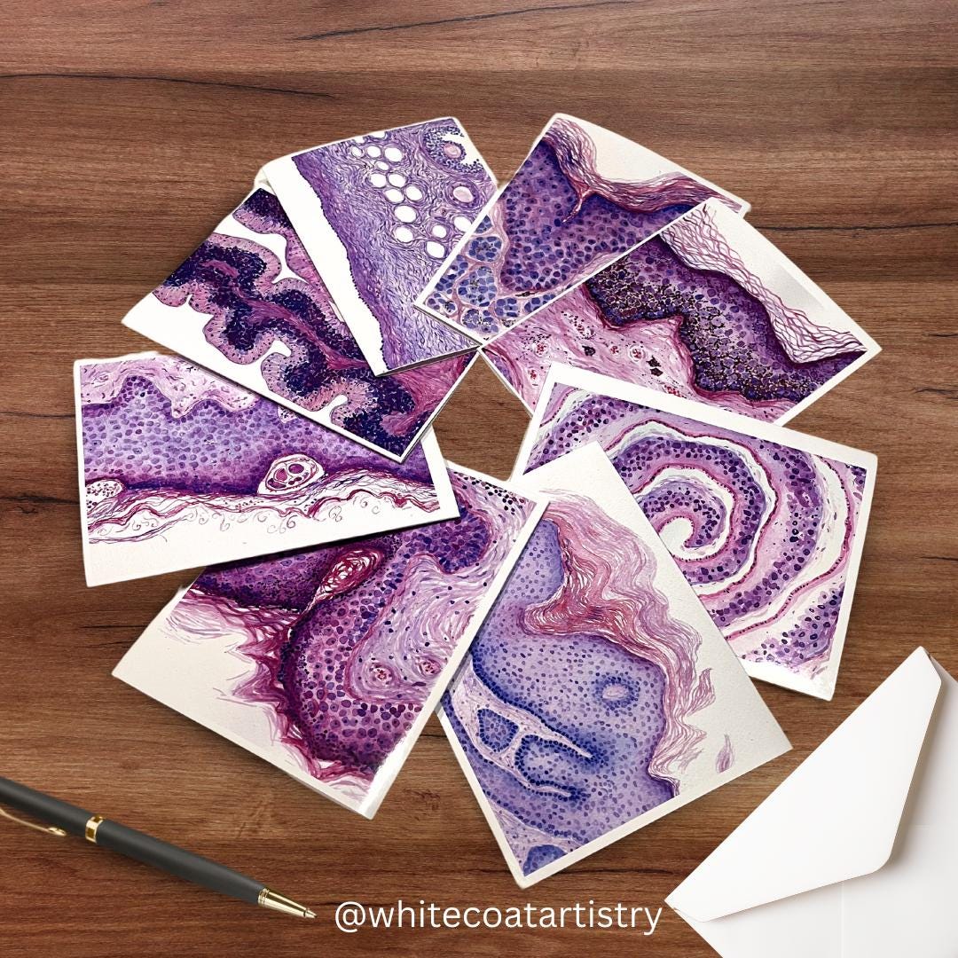 Pathology Cards, Histology, Blank Cards With Envelop - Etsy