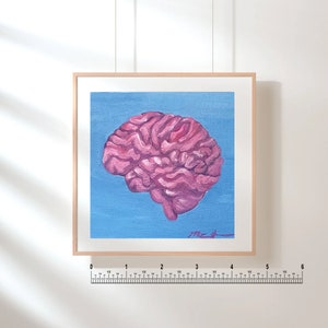 Brain, 4x4in Acrylic Painting - Etsy