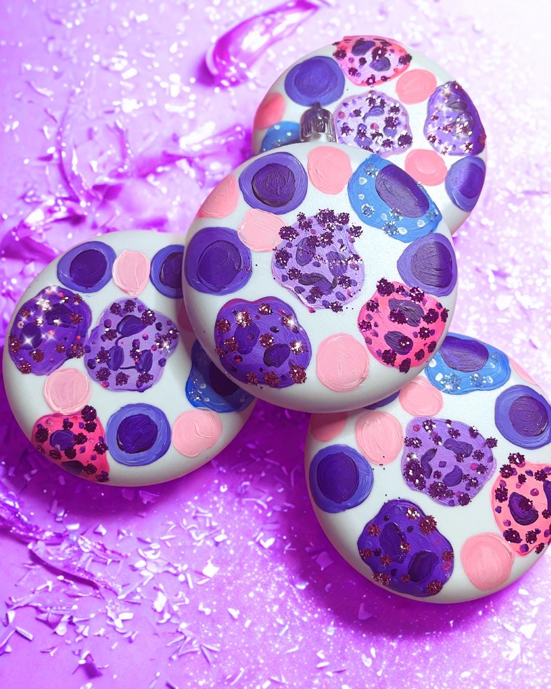 Hand-painted Blood Cell Ornament | Acrylic Art for Medical, Lab, and ...