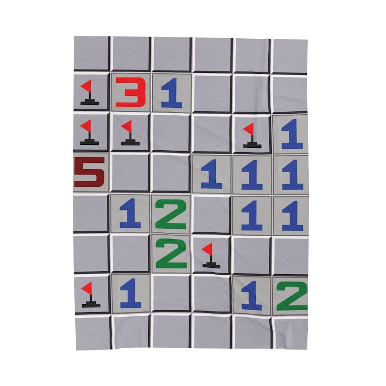 Minesweeper Blanket: Iconic 90s Computer Game Design, Ultra-soft & Warm ...