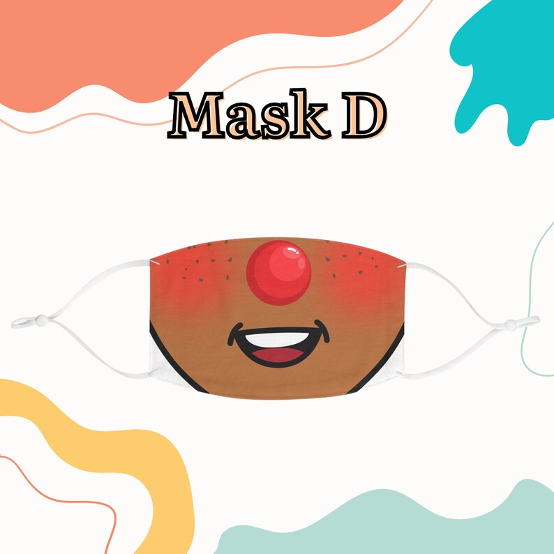 Loonette Clown Face Mask, Comfortable Polyester Barrier, for Everyday ...