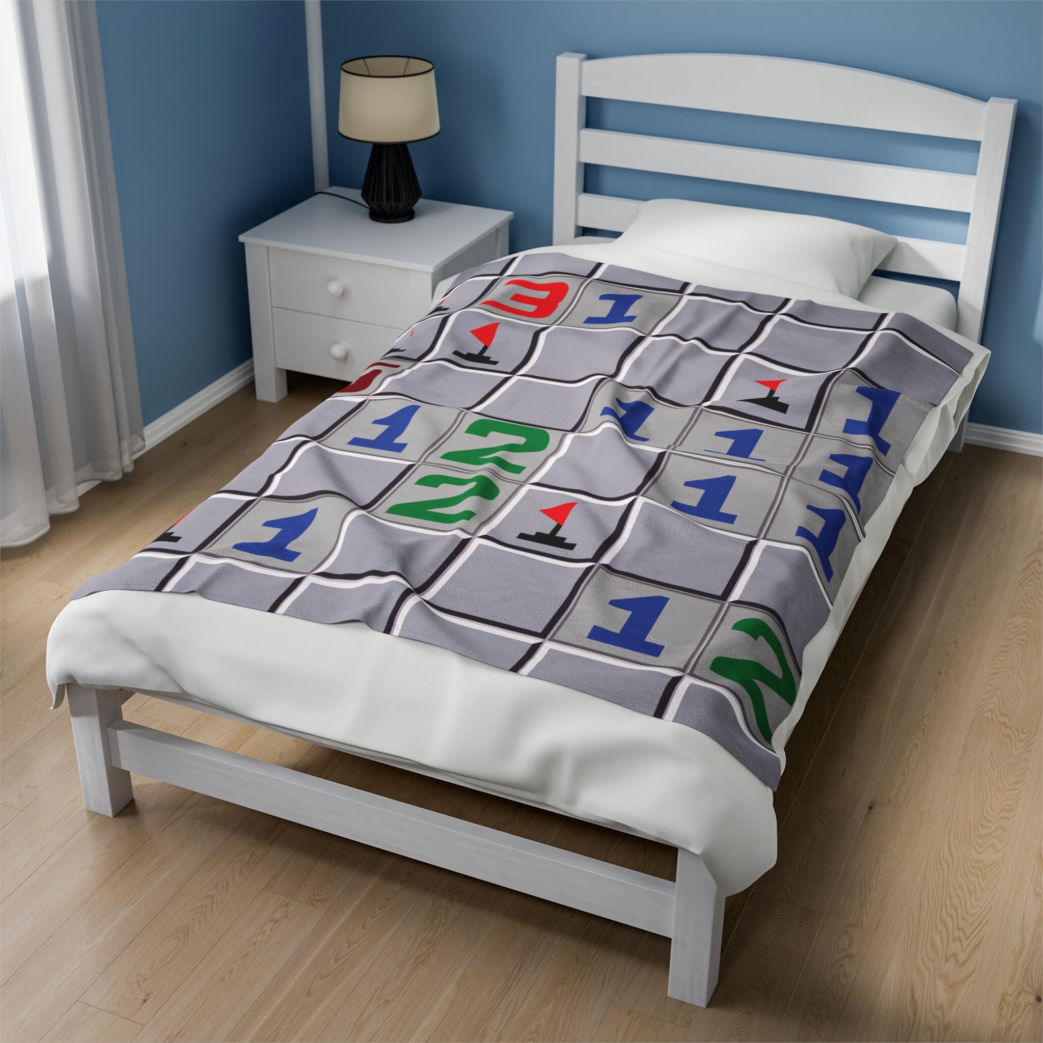 Minesweeper Blanket: Iconic 90s Computer Game Design, Ultra-soft & Warm ...
