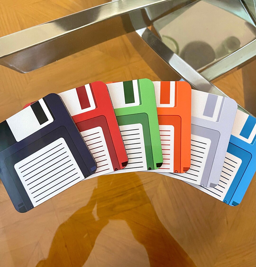 Floppy Disk Coasters Set - Geeky Home Decor, Set of 4 or 6 - Etsy