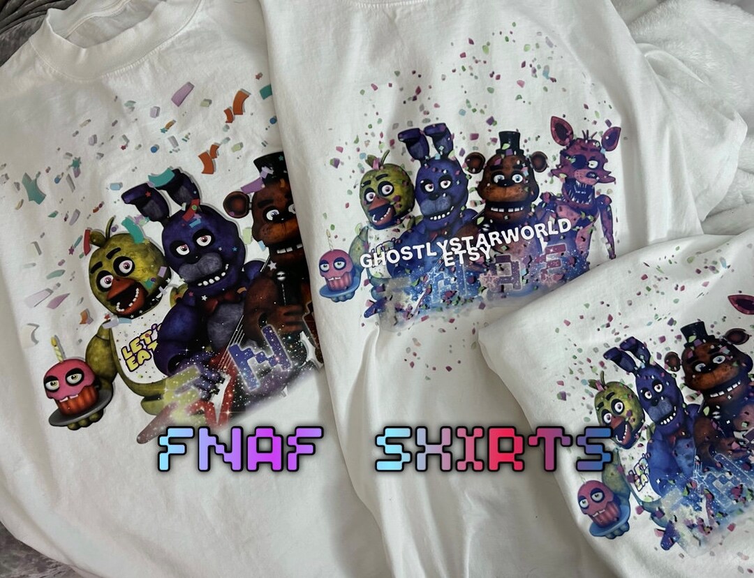 FNAF SHIRTS - 100% Cotton Heavy Duty, L & XL, Dtf Printed - Etsy
