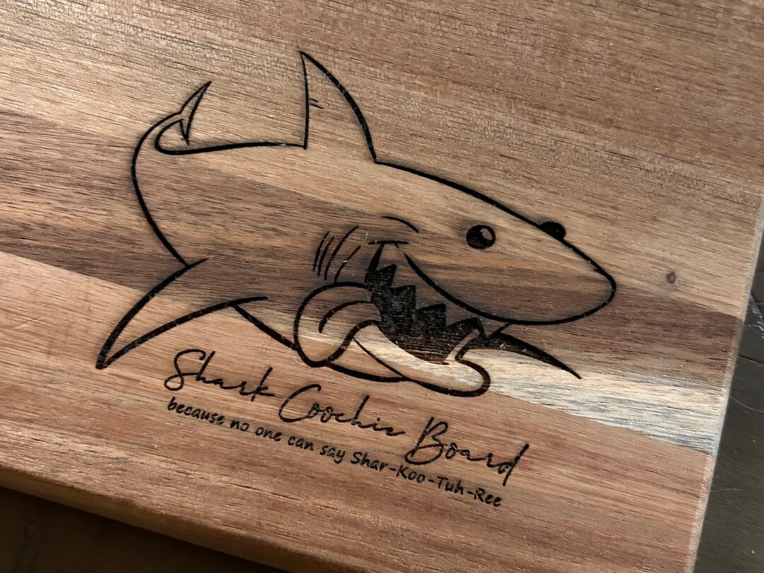 Shark Coochie Board Design - Charcuterie Board Idea for Cutting Board ...