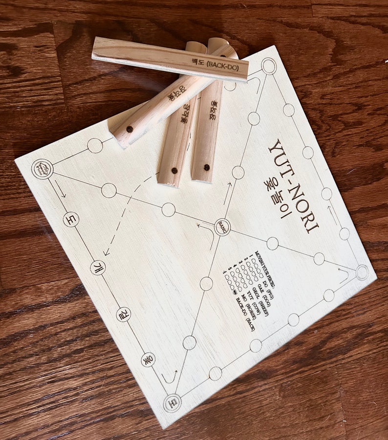Korean Yut-nori Game Board With Sticks - Etsy