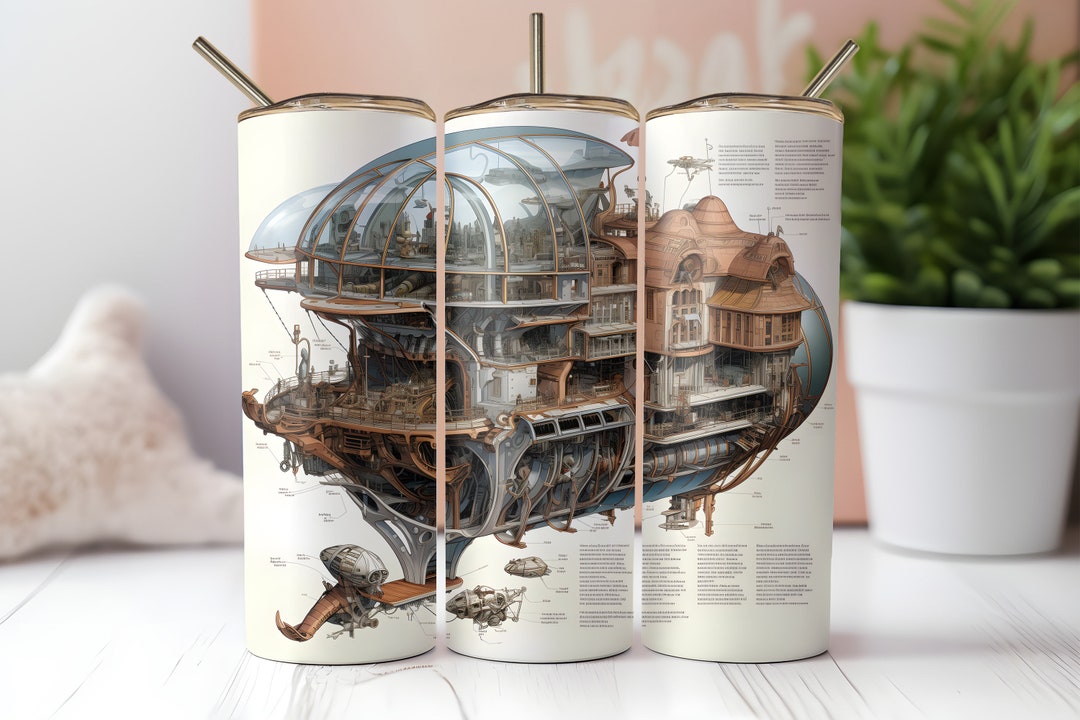 Steampunk Cutaway Illustration 20 Oz Skinny Tumbler - Etsy