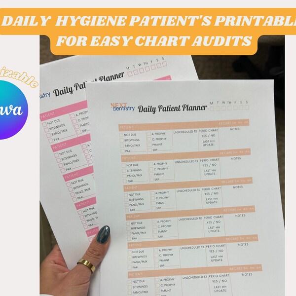Dental Hygiene Daily Planner - Etsy
