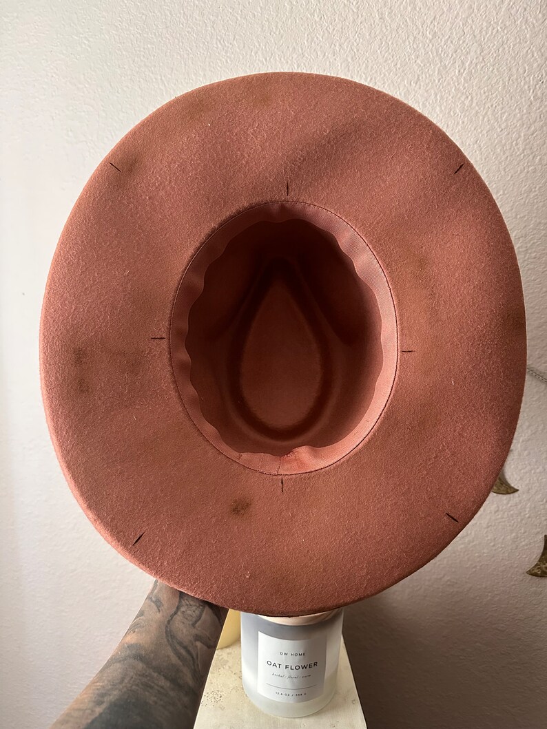 Wide Brim Hat Western Hat Hand Burned Hat Pyrography Hat Wide Brim Hat ...