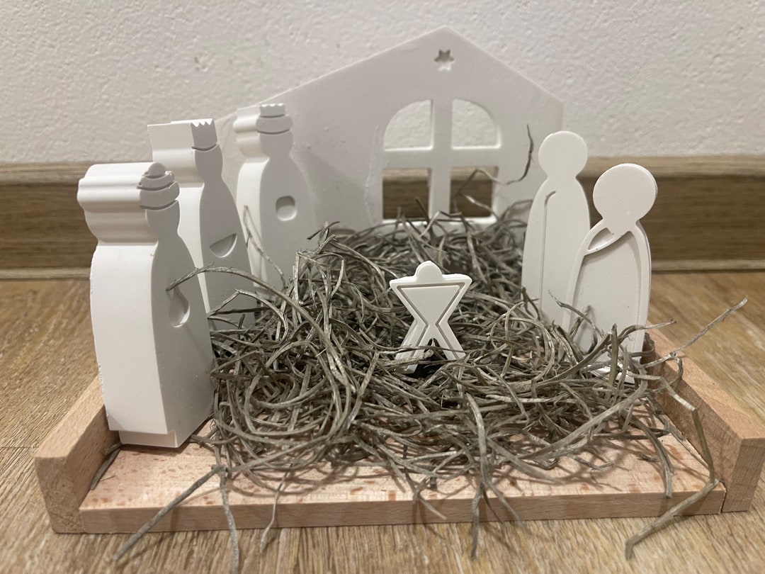 Small Christmas Nativity Scene With Wooden Tray - Etsy