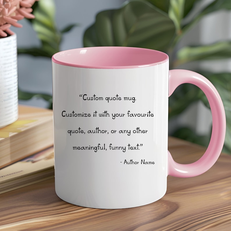 Custom Quote Mug, Personalized Ceramic Mug, Favorite Author - Etsy