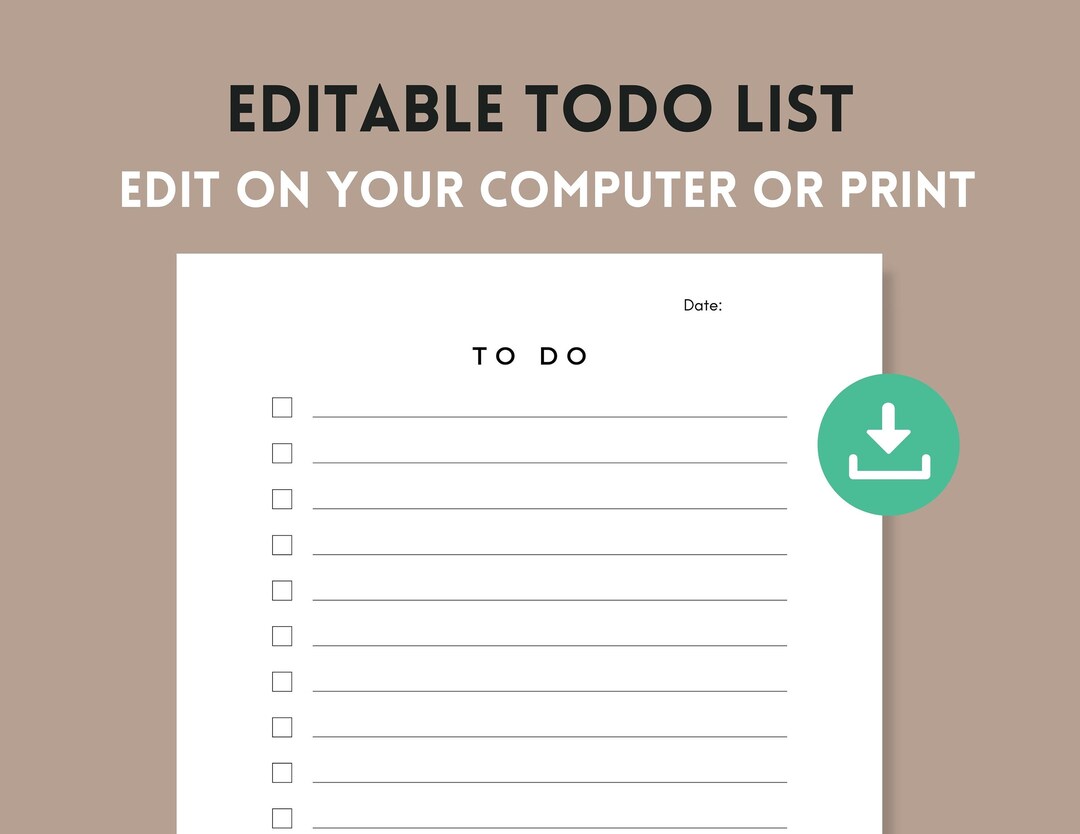 EDITABLE Ultimate Interactive To-do Lists | Printable + Editable | US ...