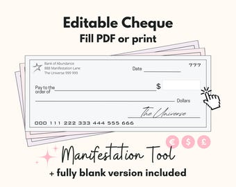 Abundance Checks, Universe Checks, Abundance Cheques, Manifestation ...