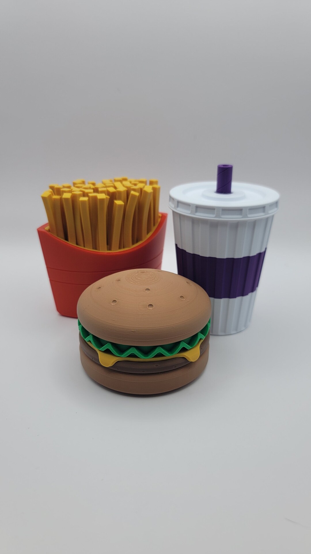 Fast Food Dice Box: 3D Printed Burger, Fries, Drink - Dice Holder - Etsy