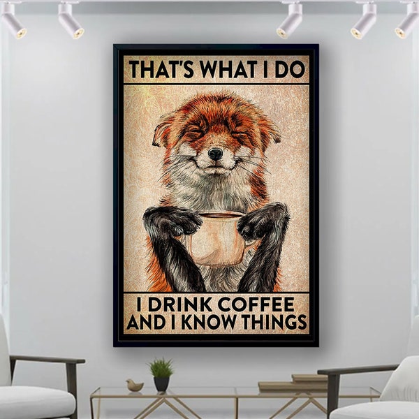 Orange Fox Canvas - Etsy