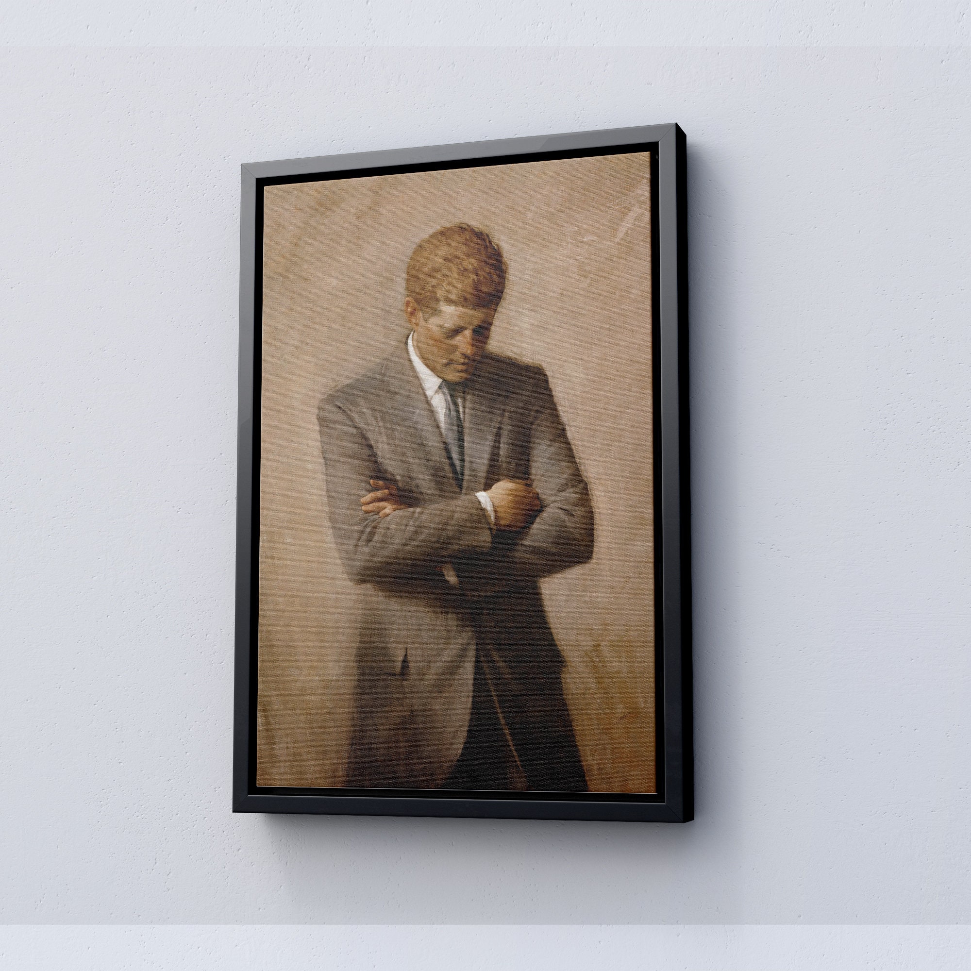 John F Kennedy Poster, JFK US Presidents Canvas Wall Art, John F ...