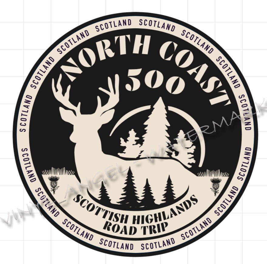NC500 North Coast 500 Scotland Vinyl Sticker Scottish Highlands Road ...