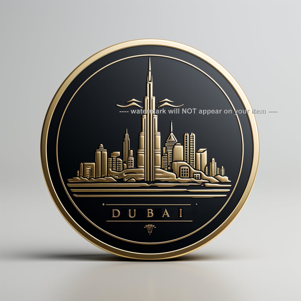 Dubai United Arab Emirates Travel Car Bumper Round Vinyl Sticker or ...