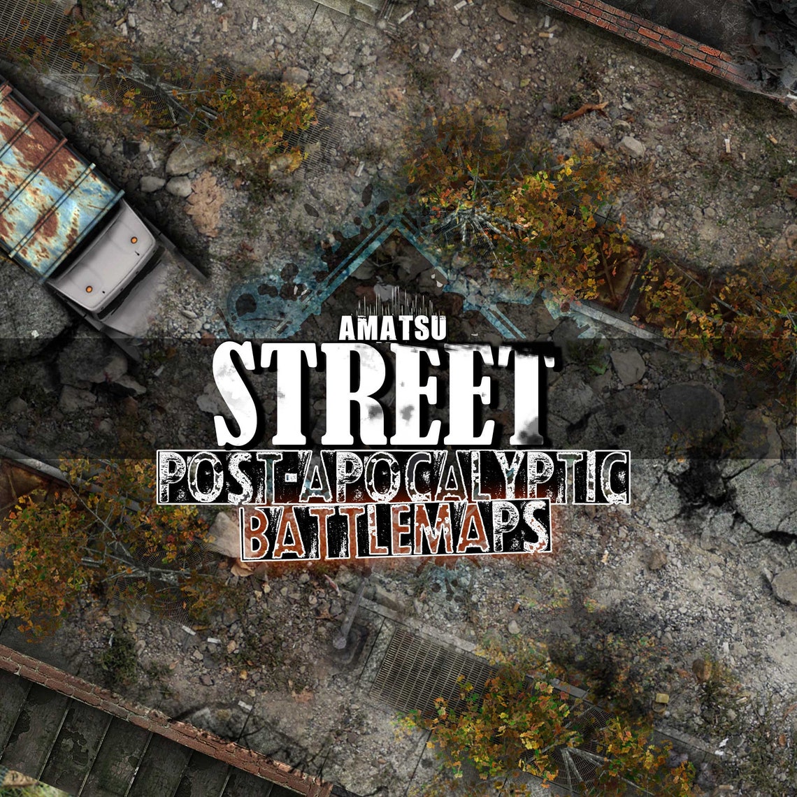 Postapocalyptic City Street Battle Map Fallout for Roll20 | Random ...