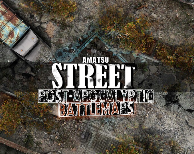 Postapocalyptic City Street Battle Map Fallout for Roll20 | Random ...