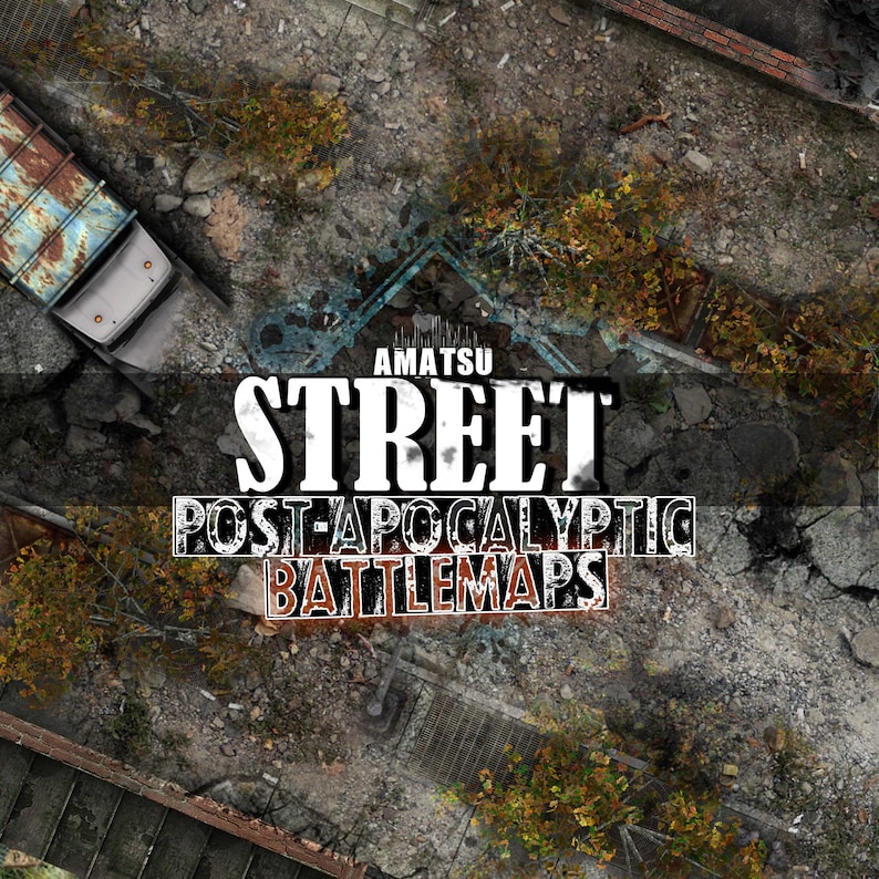 Postapocalyptic City Street Battle Map Fallout for Roll20 | Random ...