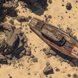 30+ Wasteland Battle Maps, Post-apocalyptic Rpg Desert Map, Ruined City ...