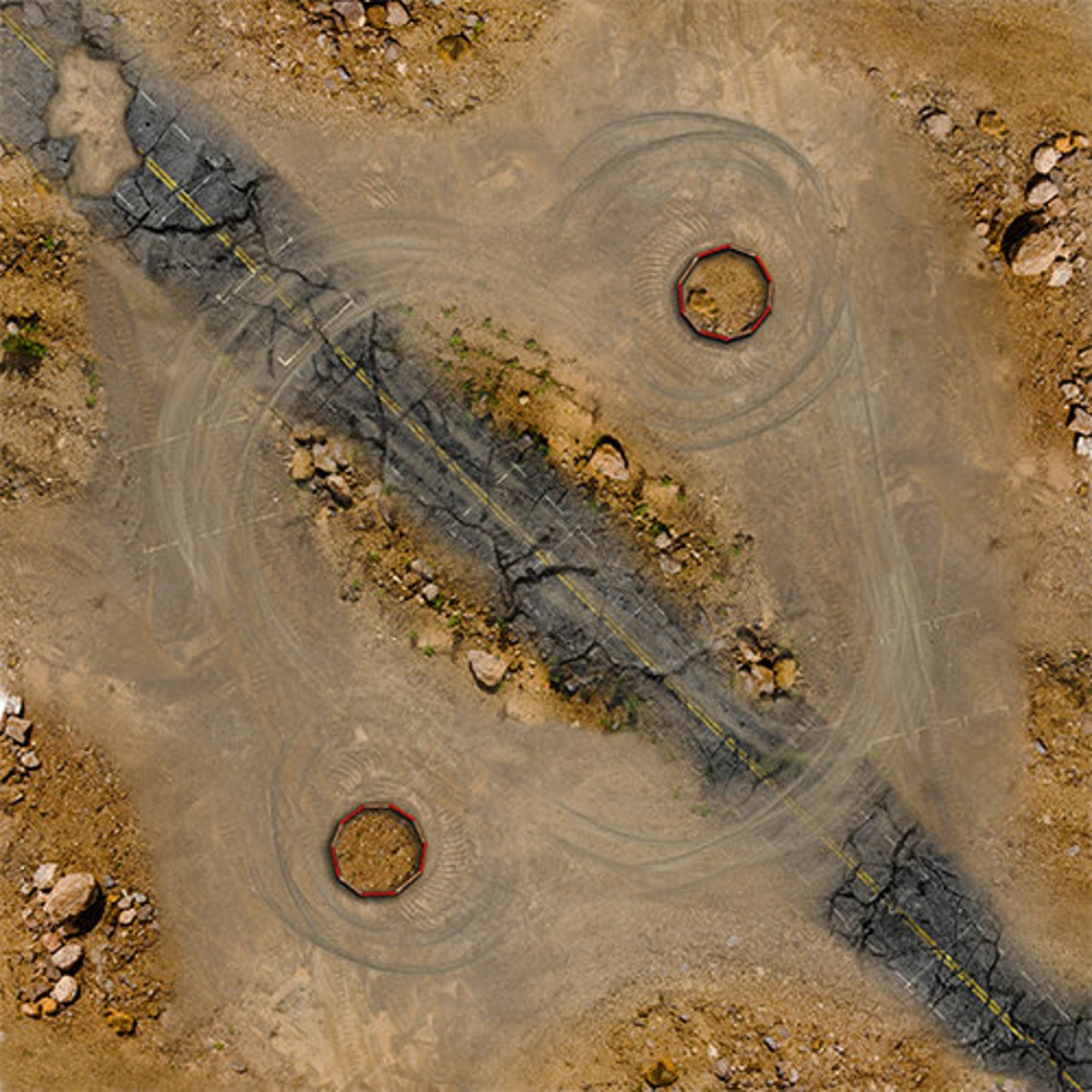 Gaslands Road Tabletop Terrain Map, Desert Race | Car Wars, Gasland ...
