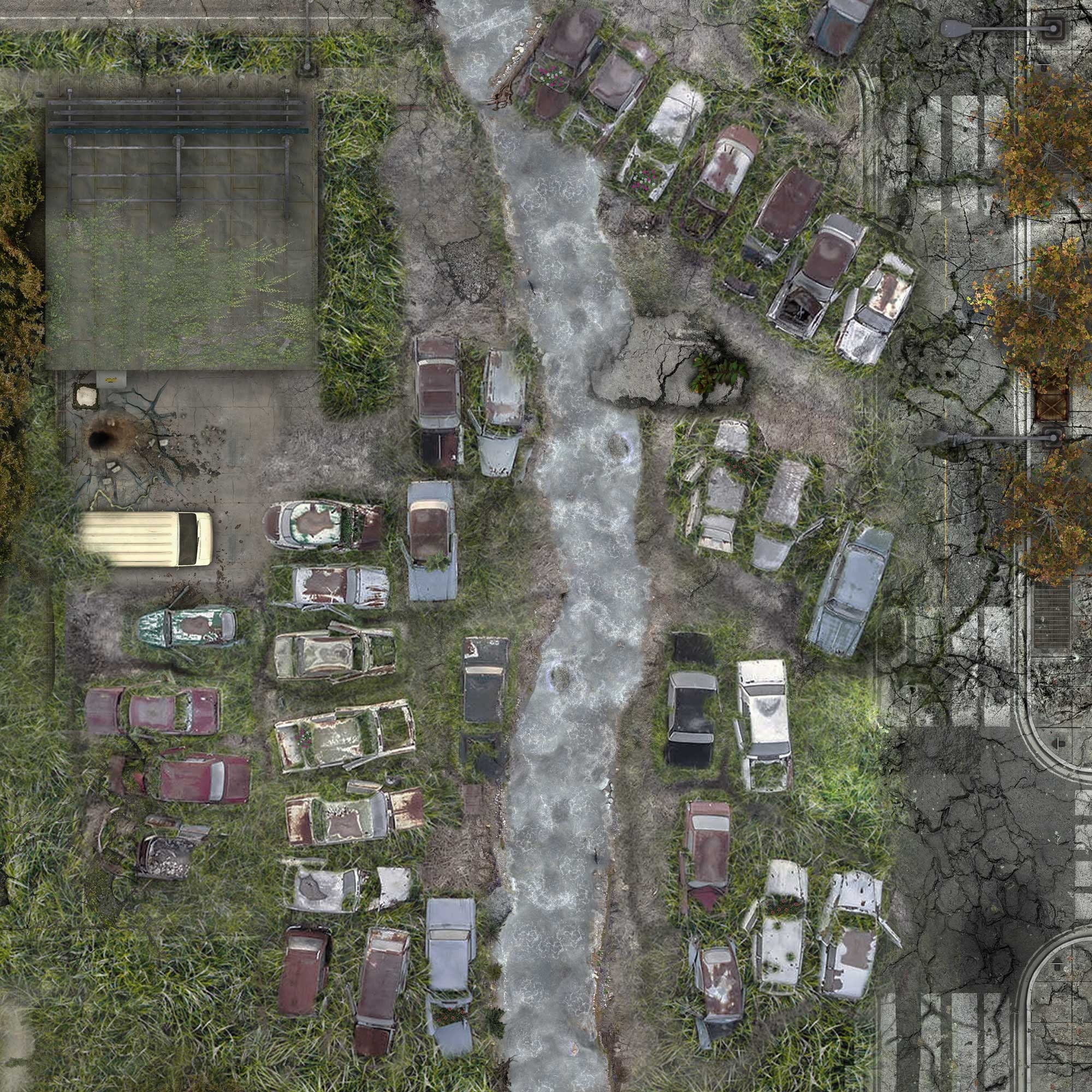 10 Post-apocalyptic RPG Maps Modern Dnd Random Encounters Battlemaps ...