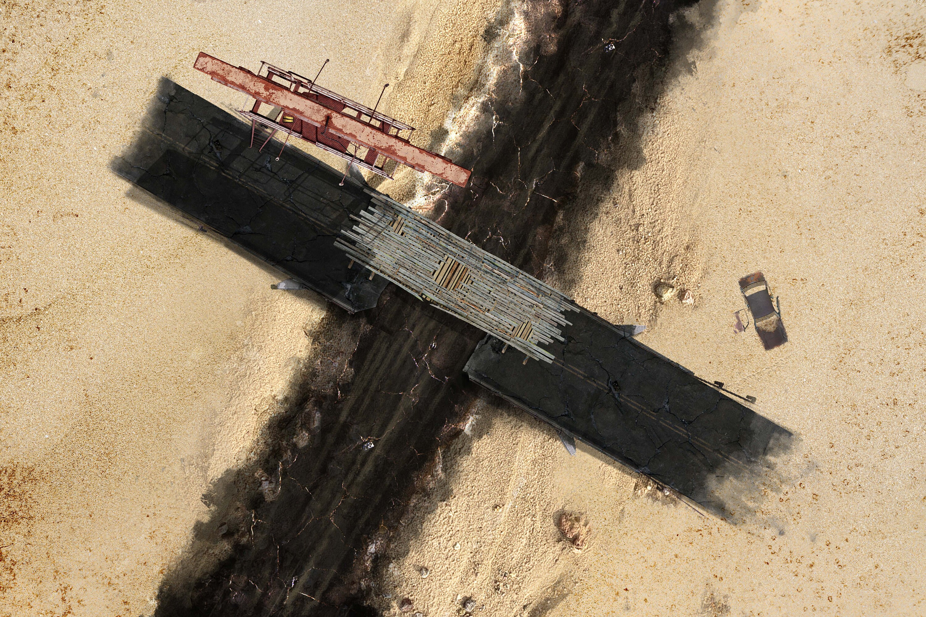 Wasteland Mad Max Battle Map | Post-apocalyptic Desert Road Outback VTT ...
