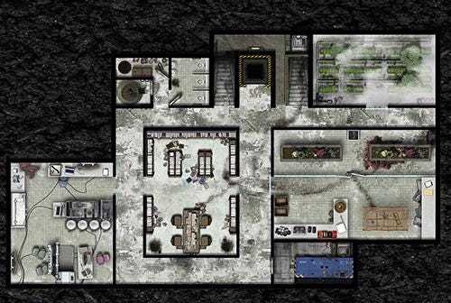 Fallout Vault Battle Maps | Post-apocalyptic Setting Battlemap, Sci-fi ...