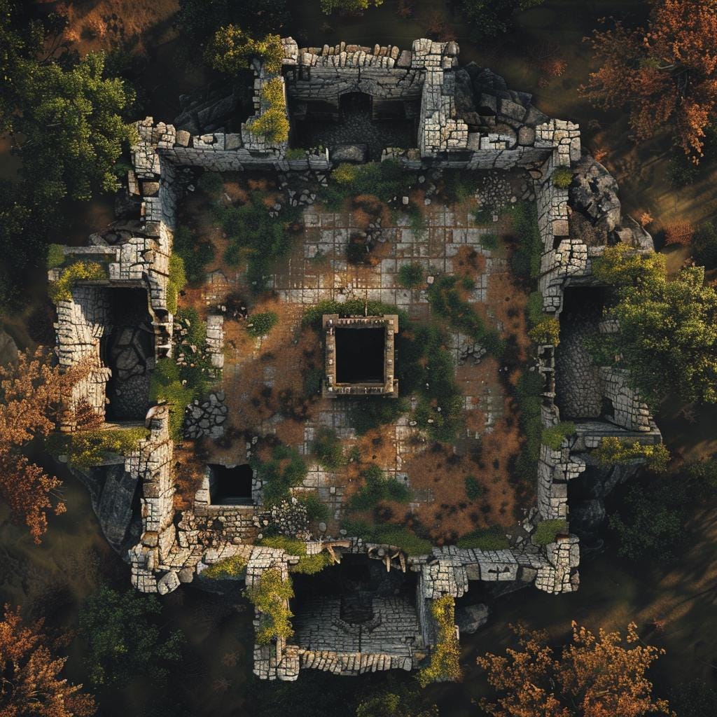 Castle Battle Map Dnd 5e, Fortress Outpost Checkpoint Rpg Battlemap ...