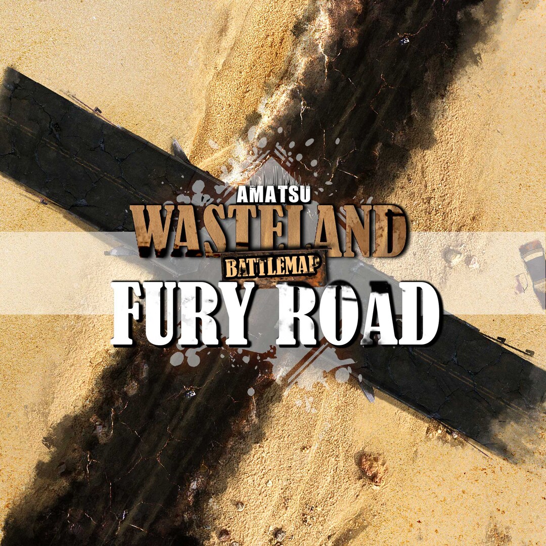 Wasteland Mad Max Battle Map Post-apocalyptic Desert Road Outback VTT ...