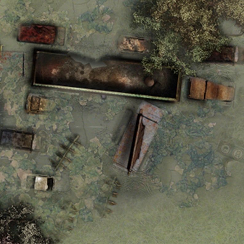 Post-apocalyptic Flooded Toll Battlemap Fallout D20 Dnd Rpg Map ...