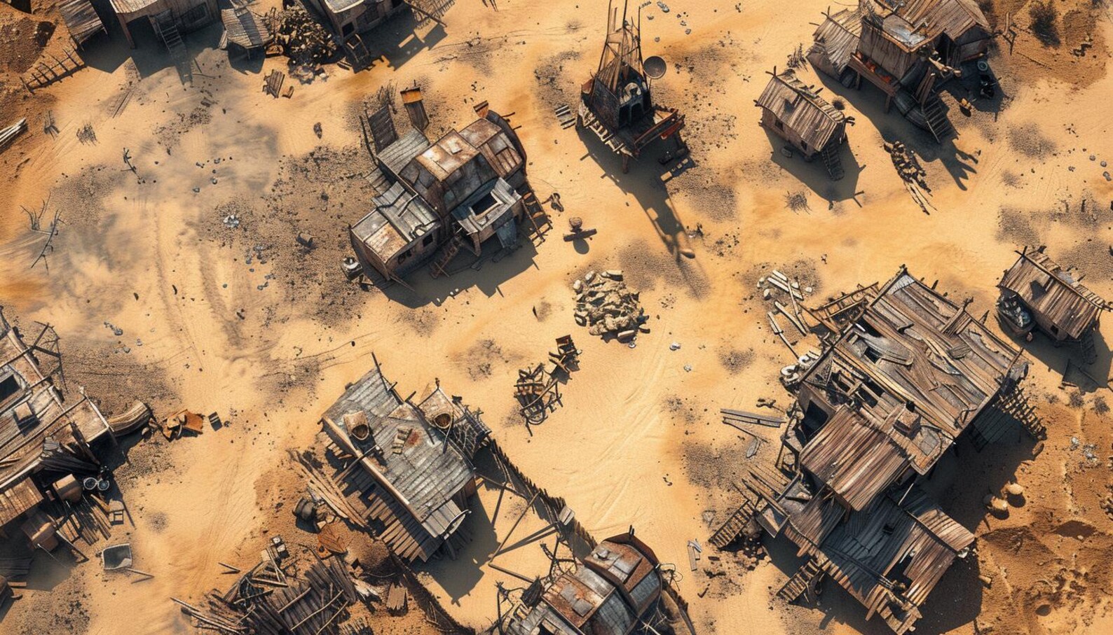 30+ Wasteland Battle Maps, Post-apocalyptic Rpg Desert Map, Ruined City ...