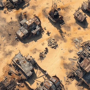 30+ Wasteland Battle Maps, Post-apocalyptic Rpg Desert Map, Ruined City ...